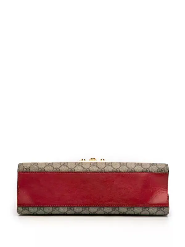 Gucci Gg Supreme Padlock Shoulder Bag - Brown