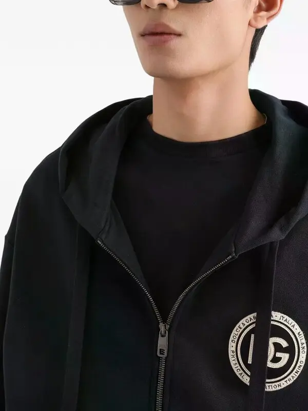 Dolce & Gabbana Zip-up Long-sleeve Hoodie - Blue