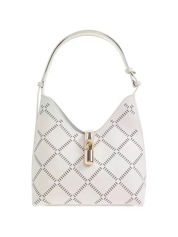 Furla Small Goccia Cutout Lock Tote Bag - White