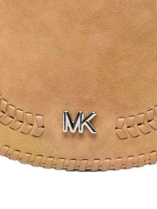 Michael Kors Josie Logo Suede Crossbody Bag - Neutrals