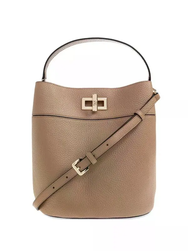 Furla Amelia Twist-lock Bucket Bag - Neutrals