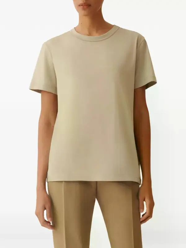 Fabiana Filippi Short-sleeve Crewneck T-shirt - Neutrals