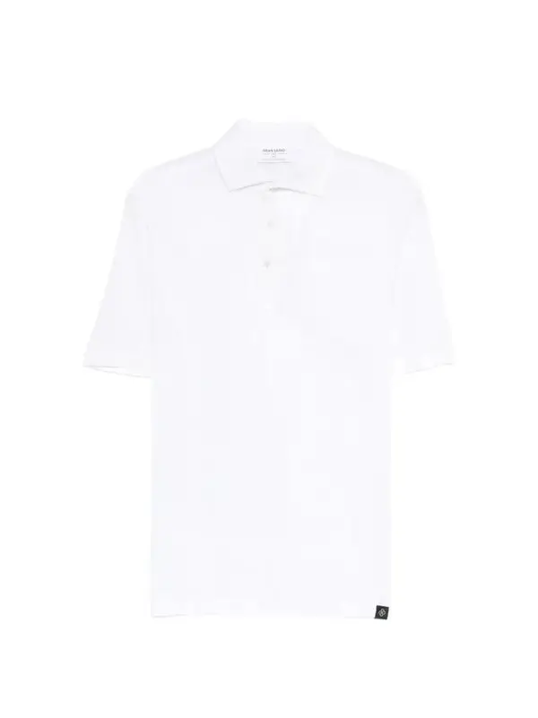 GRAN SASSO Logo-patch Polo Shirt - White