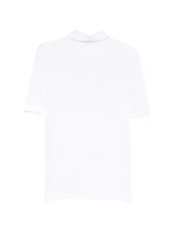 GRAN SASSO Logo-patch Polo Shirt - White
