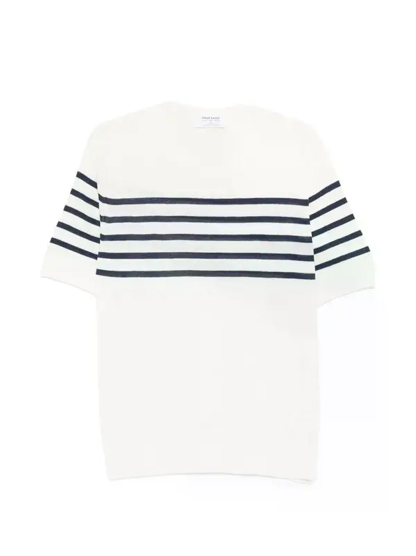 GRAN SASSO Striped Round-neck T-shirt