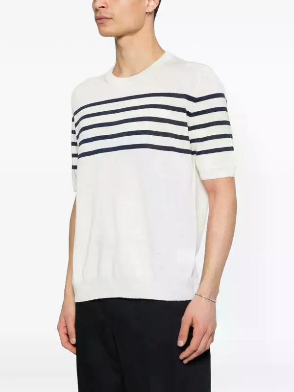 GRAN SASSO Striped Round-neck T-shirt