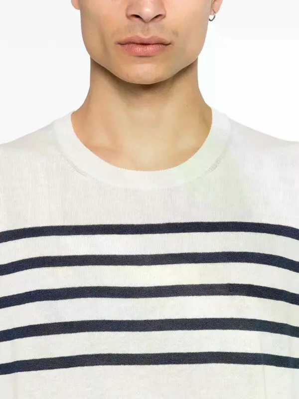 GRAN SASSO Striped Round-neck T-shirt