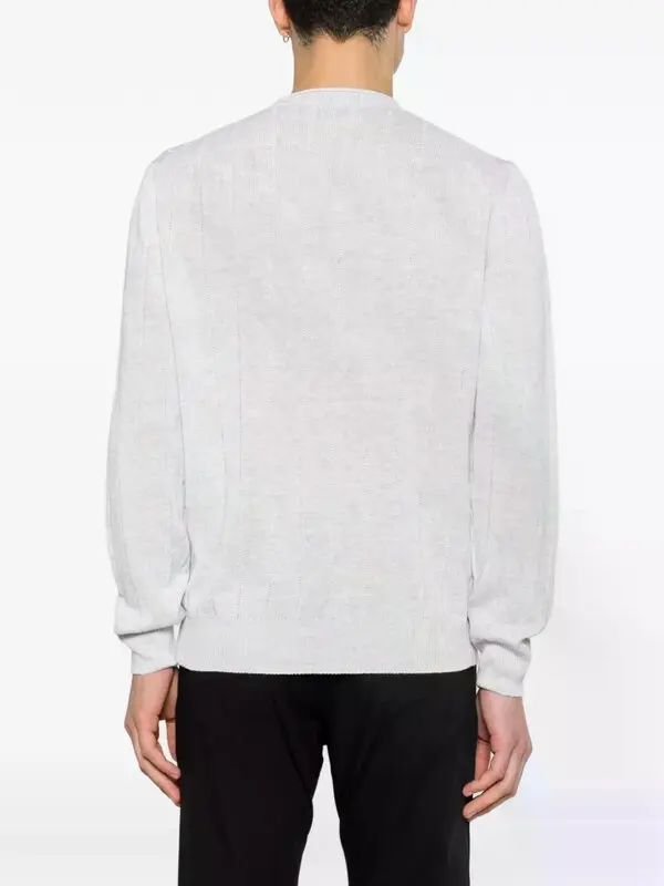 GRAN SASSO Ribbed Knit Sweater - Grey