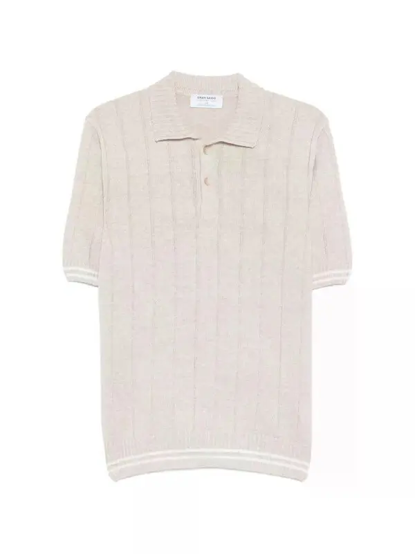 GRAN SASSO Striped-detail Polo Shirt
