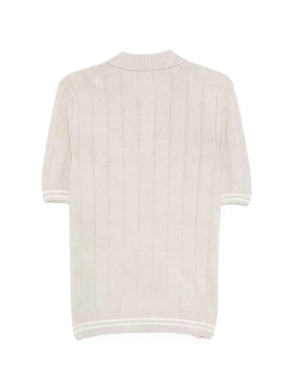 GRAN SASSO Striped-detail Polo Shirt