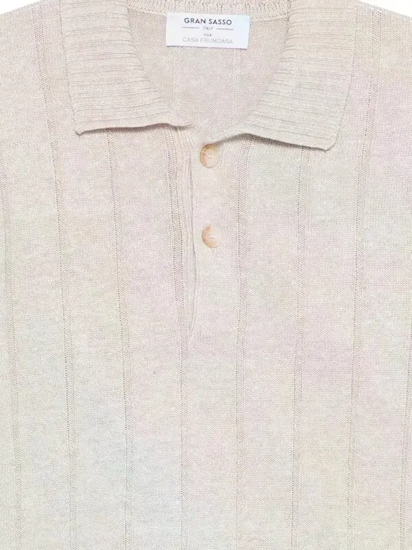 GRAN SASSO Striped-detail Polo Shirt