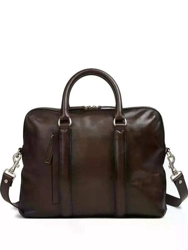 Officine Creative Leather Briefcase - Brown