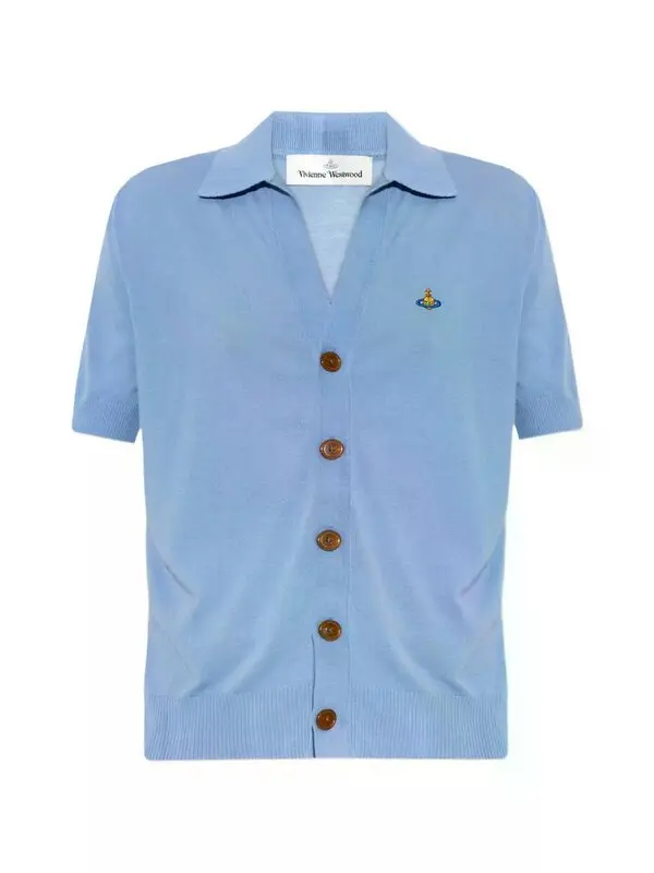 VIVIENNE WESTWOOD Orb-embroidered Cardigan - Blue