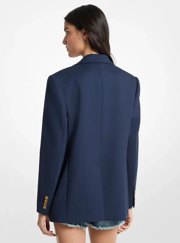 Michael Kors Oversized Crepe Blazer - Blue