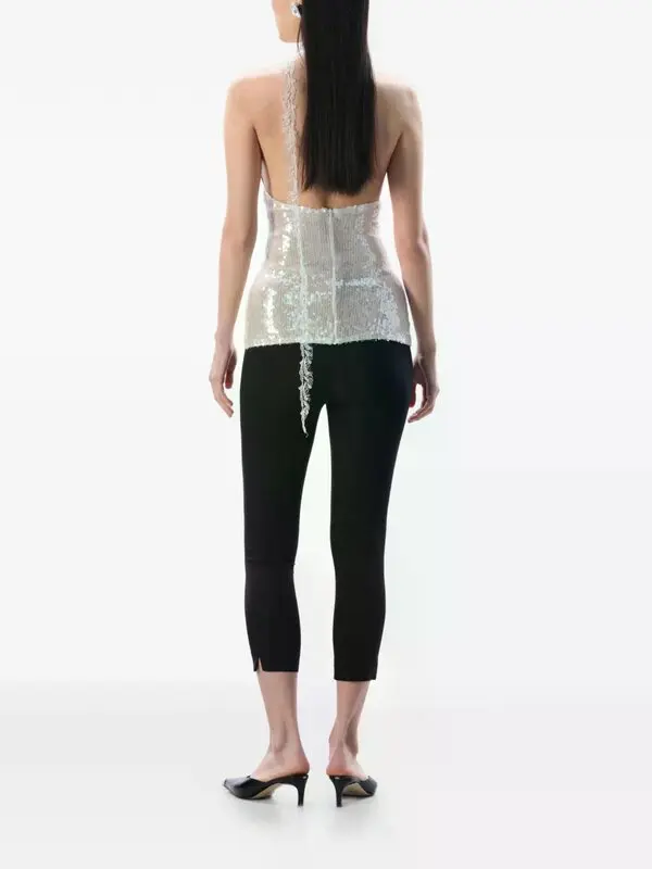 MANURI Sequin Lace Halter Top