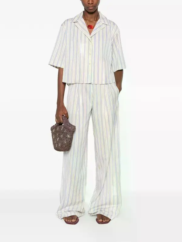 FORTE_FORTE Striped Shirt - Neutrals