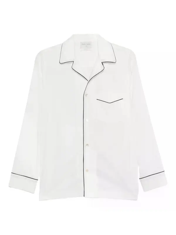 FORTE_FORTE Trim Long-sleeve Shirt - White