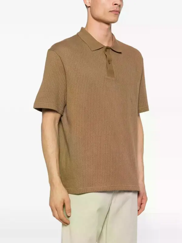 SAMSOE SAMSOE Sajase Button Knitted Polo Shirt - Neutrals