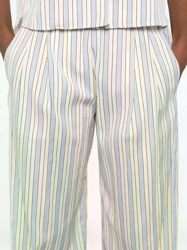 FORTE_FORTE Striped Trousers - Neutrals