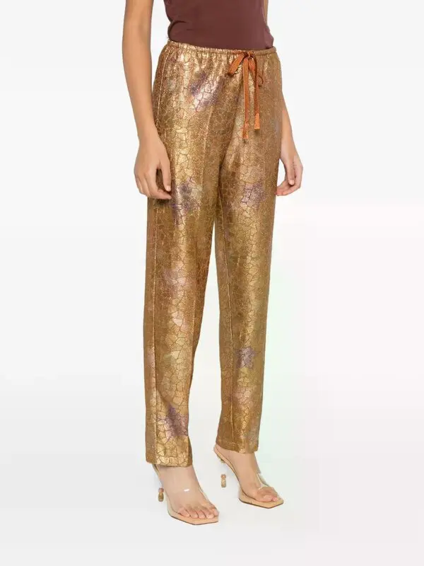FORTE_FORTE Floral Print Drawstring Trousers