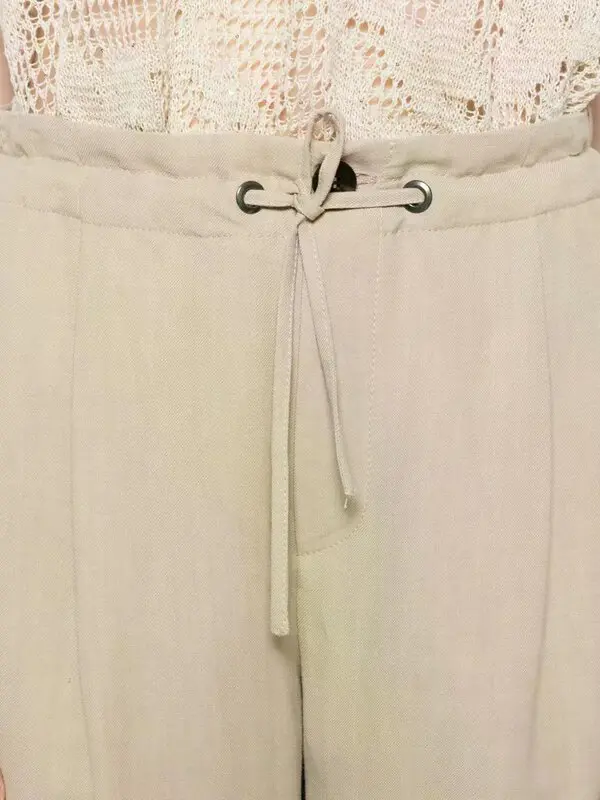 Brunello Cucinelli Drawstring Wide-leg Trousers - Neutrals
