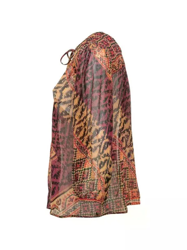 Ba&sh Odetta Printed Blouse - Red