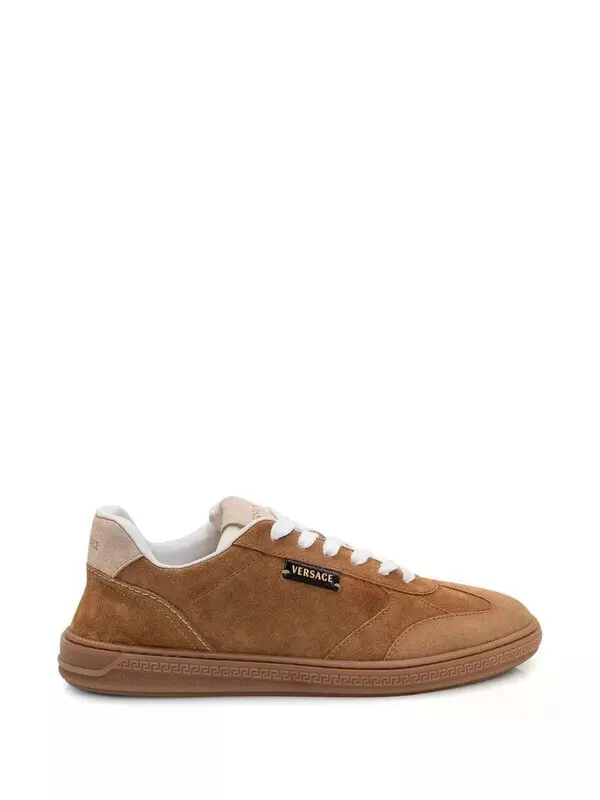 Versace Suede Low-top Sneakers - Brown