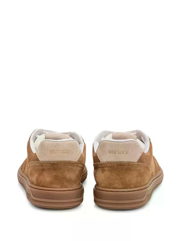Versace Suede Low-top Sneakers - Brown