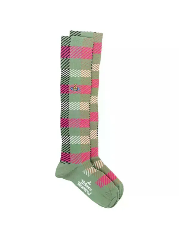 VIVIENNE WESTWOOD Plaid Pattern Socks - Green