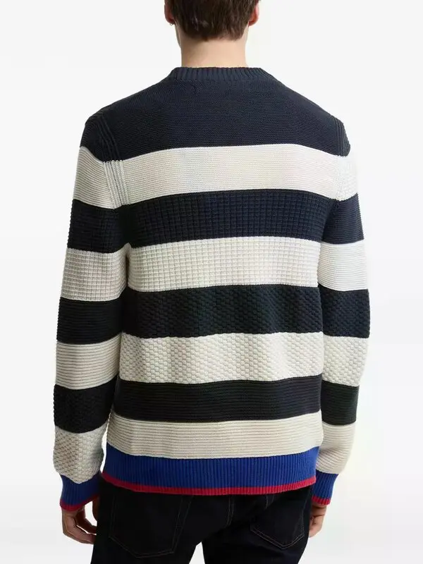 Barbour X Paul Smith Striped Textured Sweater
