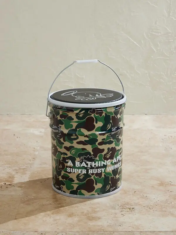 SAINT MXXXXXX Bape Camouflage-print Metal Can Stool - Multi