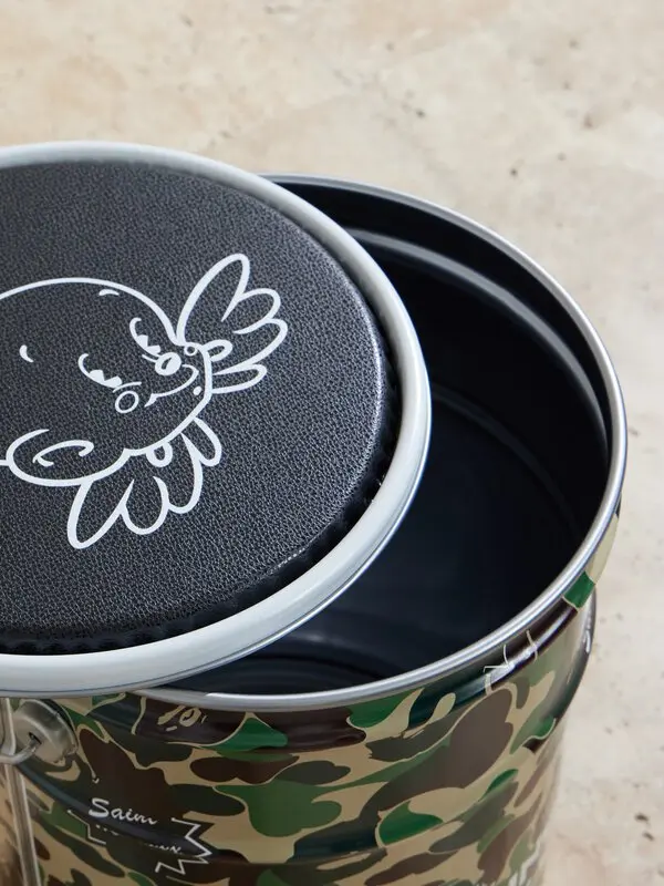 SAINT MXXXXXX Bape Camouflage-print Metal Can Stool