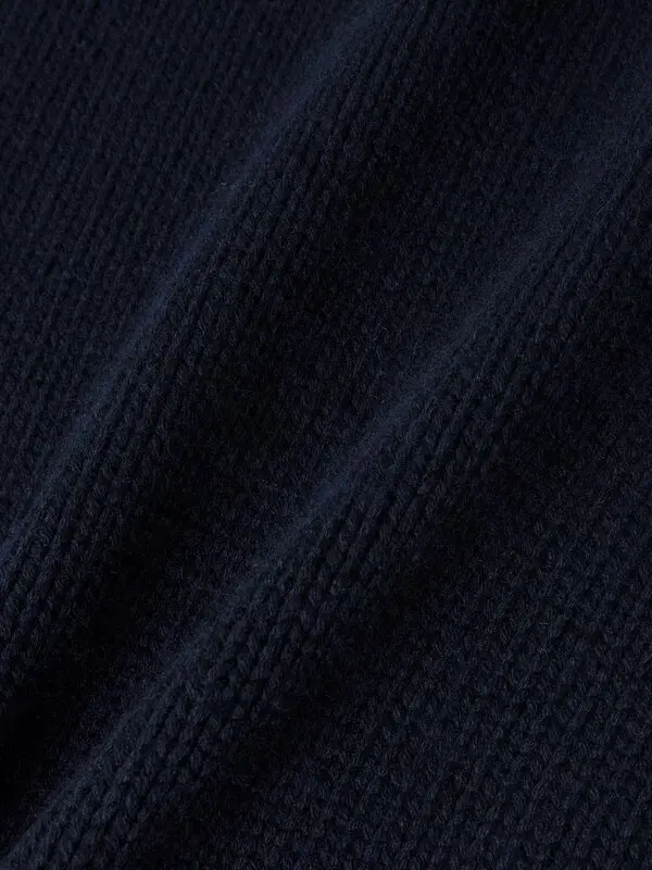 ALLUDE Shawl-collar Virgin Wool And Cashmere-blend Sweater