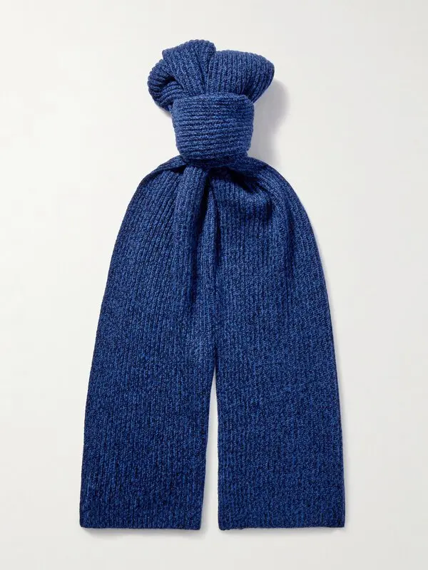 Mr P. Wool And Cashmere-blend Scarf - Blue
