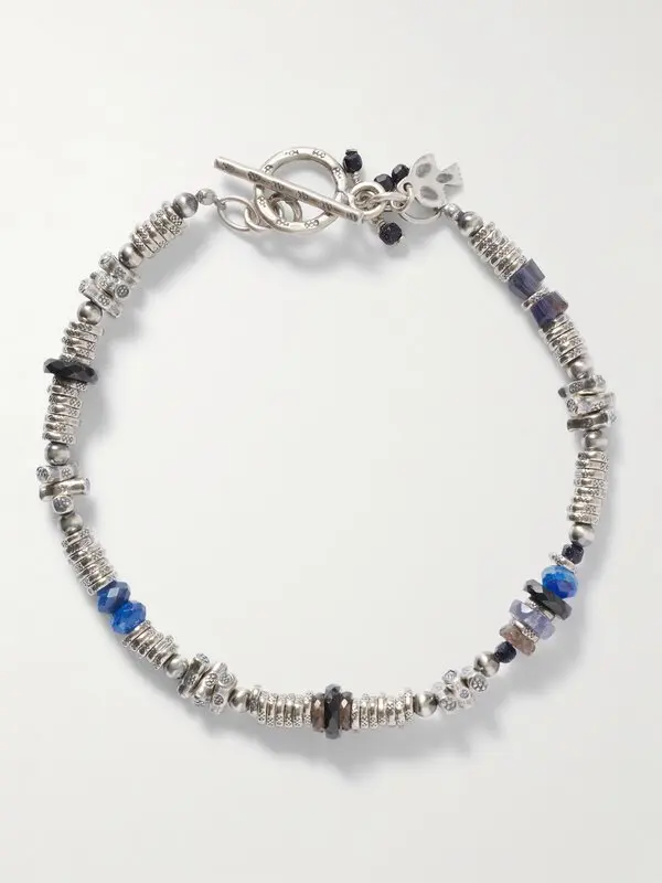 PEYOTE BIRD Cendre Sterling Multi-stone Beaded Bracelet