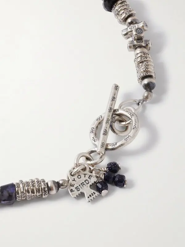 PEYOTE BIRD Cendre Sterling Multi-stone Beaded Bracelet