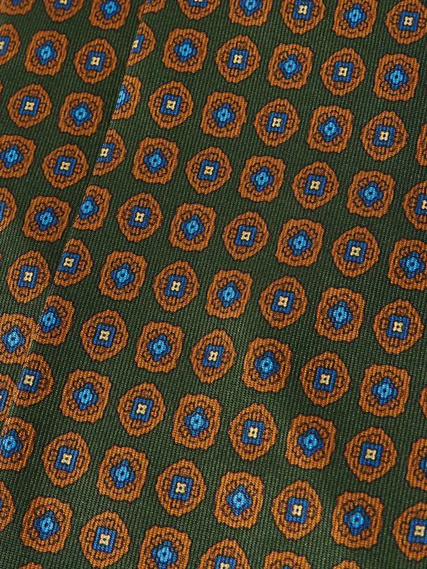 Rubinacci 9cm Printed Silk-twill Neck Tie - Green