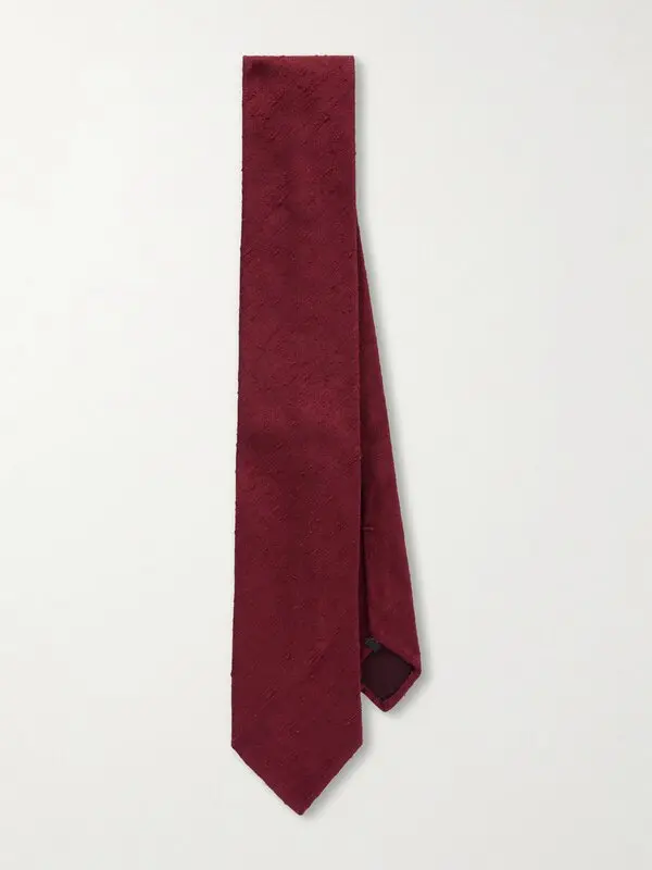 Rubinacci 9cm Silk Tie - Red