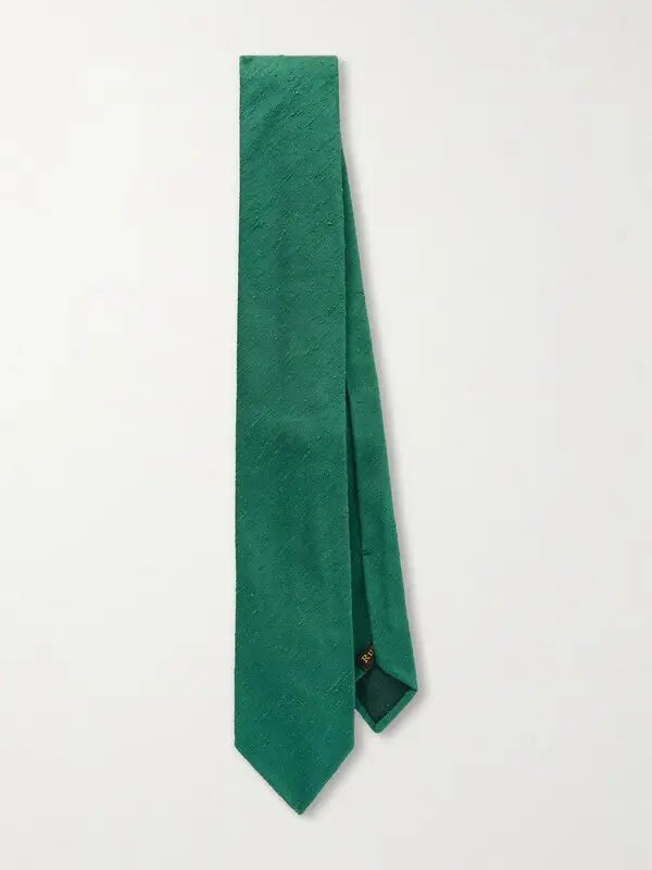 Rubinacci 9cm Silk Neck Tie - Green