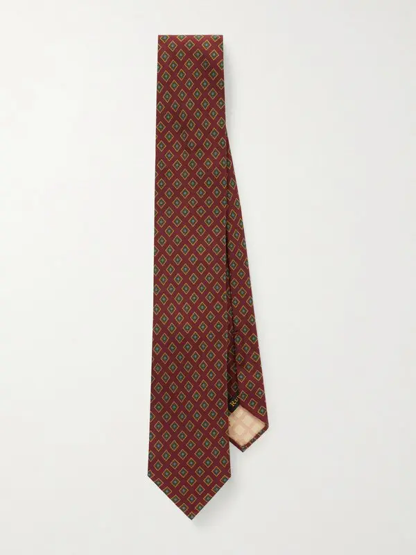 Rubinacci 9cm Printed Silk-twill Neck Tie - Red