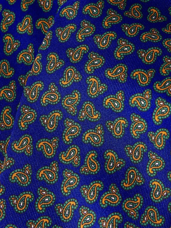 Rubinacci 9cm Printed Silk-twill Tie - Blue