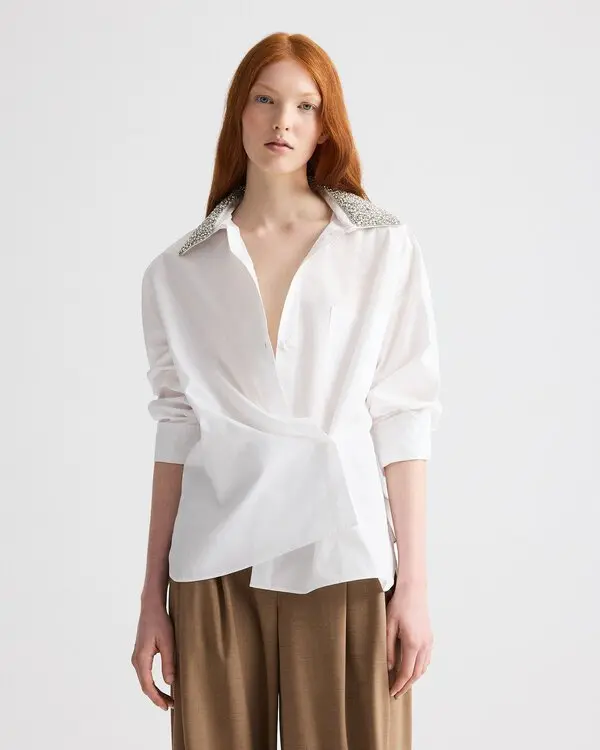 TWP New Earl W/ Crystal Collar - White