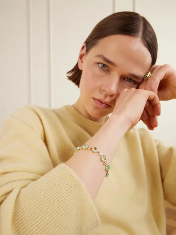 Ileana Makri 18-karat Emerald And Diamond Bracelet