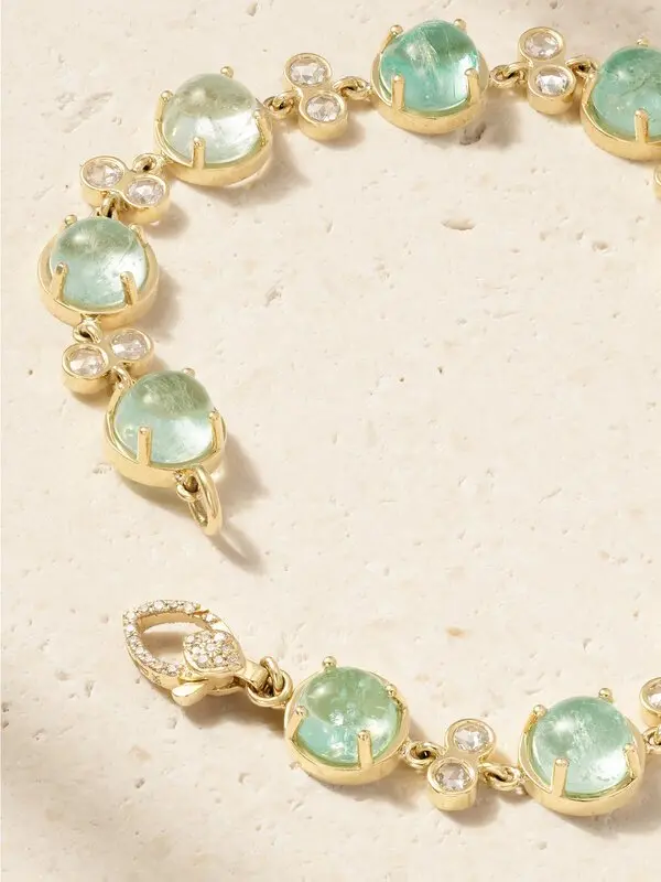 Ileana Makri 18-karat Emerald And Diamond Bracelet