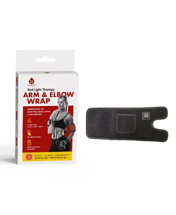 PURSONIC Red Light Therapy Arm & Elbow Wrap - Black