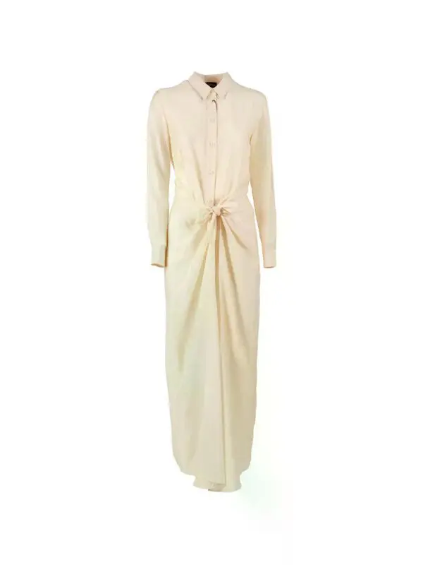 Emporio Armani Tie-front Midi Shirt Dress