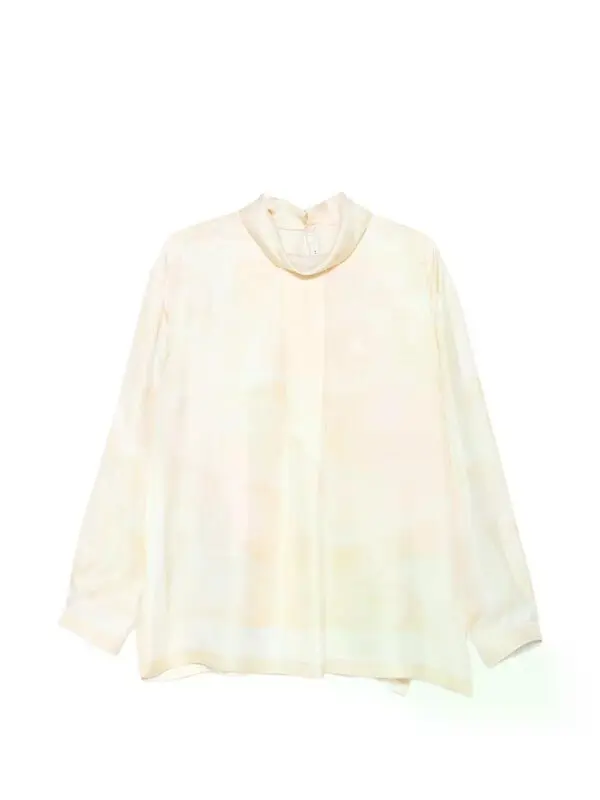 Carven Patterned High-neck Top