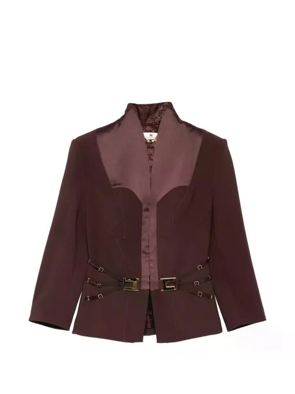 Elisabetta Franchi Fitted Jacket With Buckle Detail