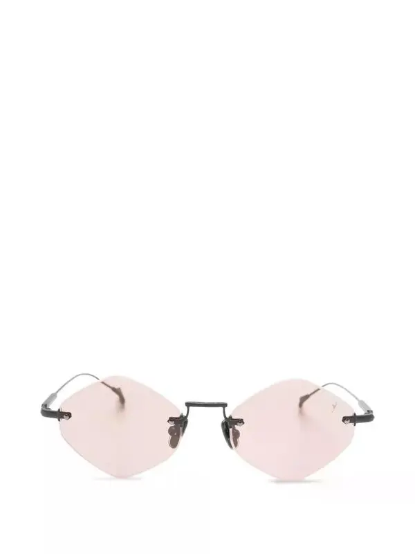 EYEPETIZER Empire Rimless Geometric Sunglasses - Black
