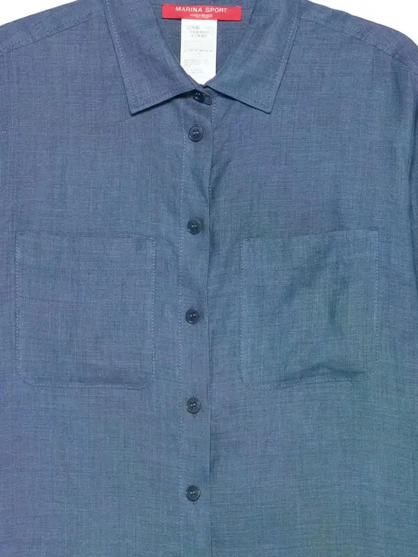 Marina Rinaldi Buttoned Shirt With Pointed Collar And Chest Pockets